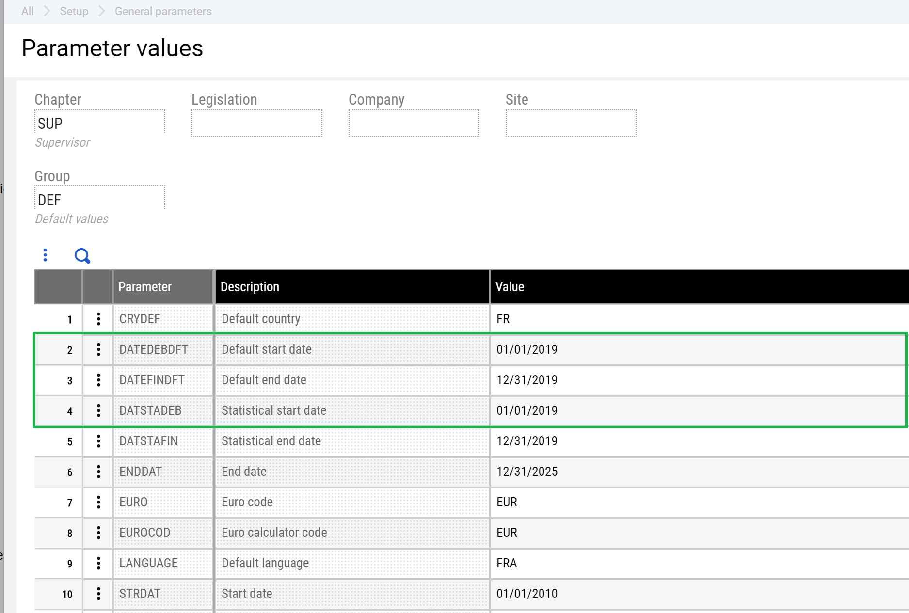 How To Setup A Default Date Range For Reports And Inquiries In Sage X3